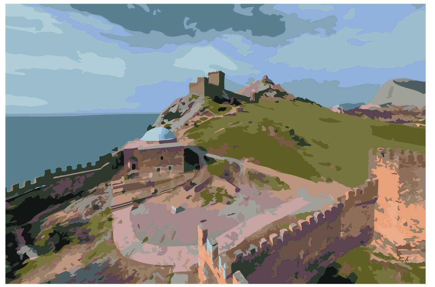 Картина по номерам, 40 x 60, RUS013