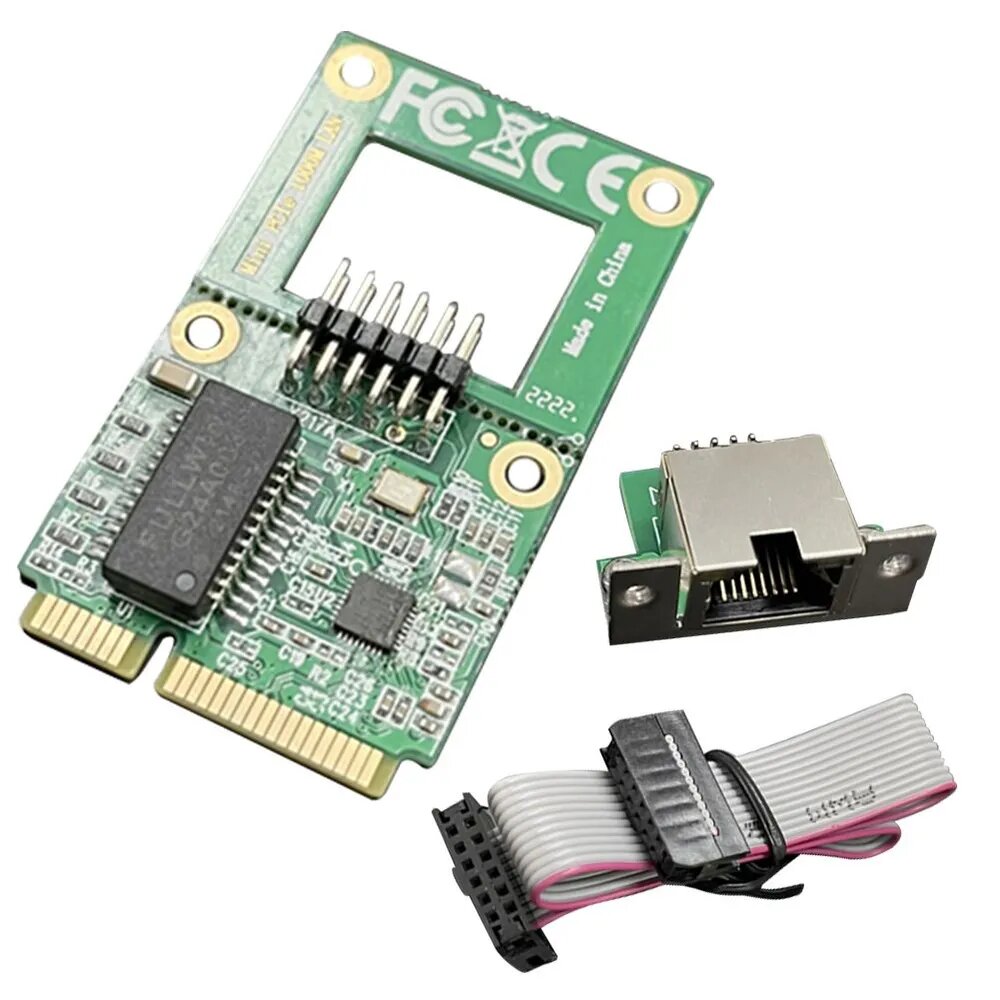 Сетевая карта Mini PCI-E с интерфейсом RJ45, 1000 Мбит/с, чипсет Realtek RTL8111H