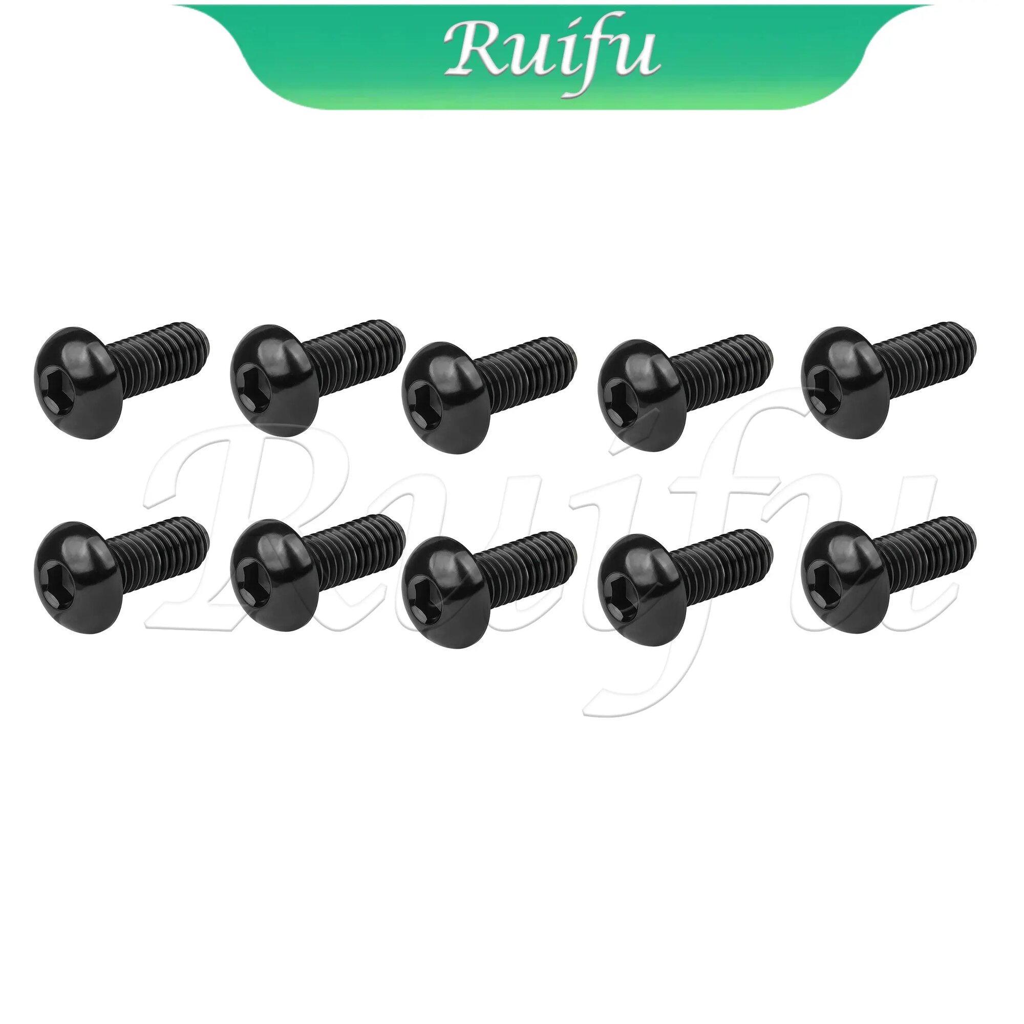 Черные титановые болты Ruifu M5x8mm (10 шт.)