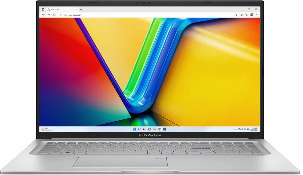 Ноутбук ASUS VivoBook 17 X1704VA-AU1105 17.3" IPS, Core 3 100U, 16GB, 512GB, Intel UHD, Без ОС, silver (90NB13X1-M00MR0)