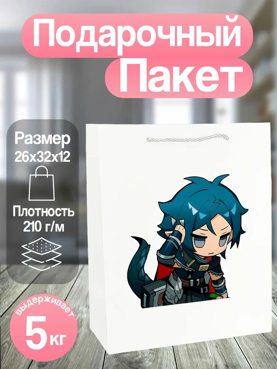 Пакет подарочный Arknights Endfield, упаковка для подарка, 26х31 см