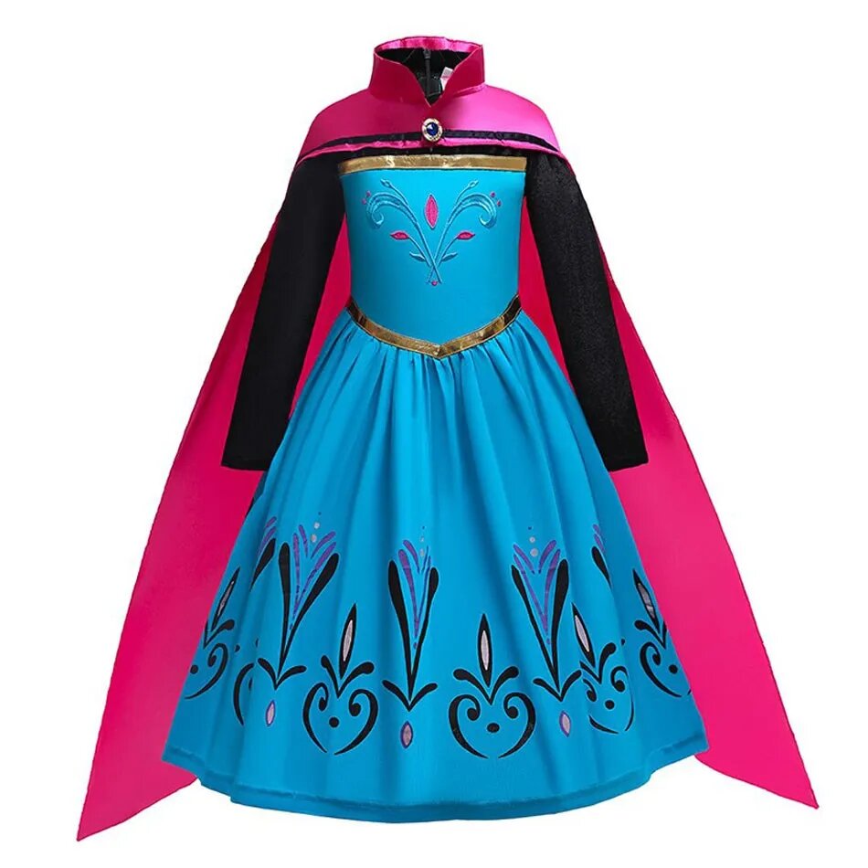 Детское платье принцессы Анна Frozen, Size 140, DE01