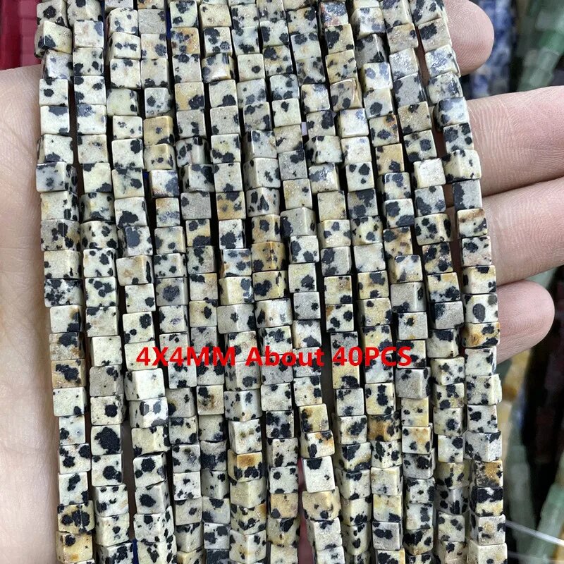Бусины Яшма Далматинец SYSRXLR 4x4MM About 40 PCS