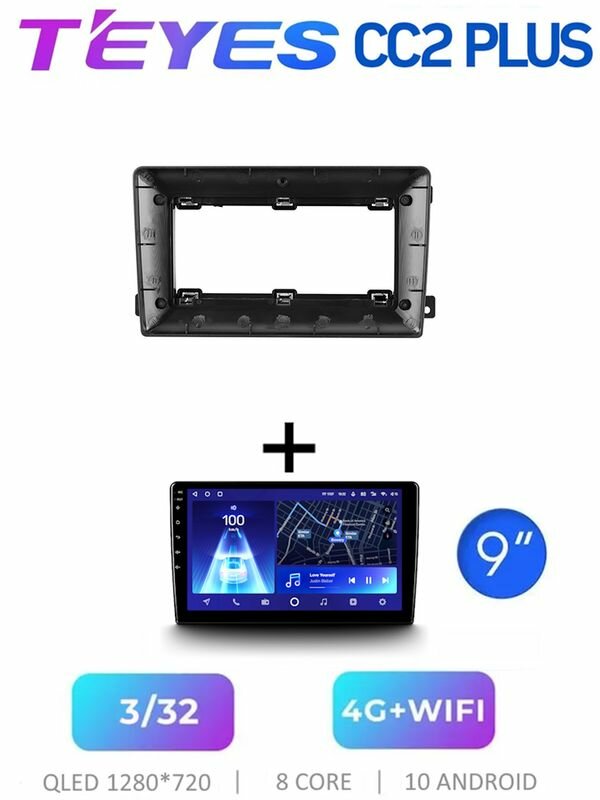 Магнитола 9" Teyes CC2 Plus 3/32 Gb для Ford C-MAX 2003-2010 0 din