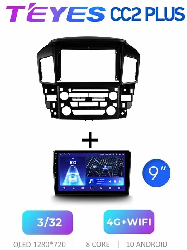 Магнитола 9" Teyes CC2 Plus 3/32 Gb для Lexus RX300 XU10 1997-2003 F1