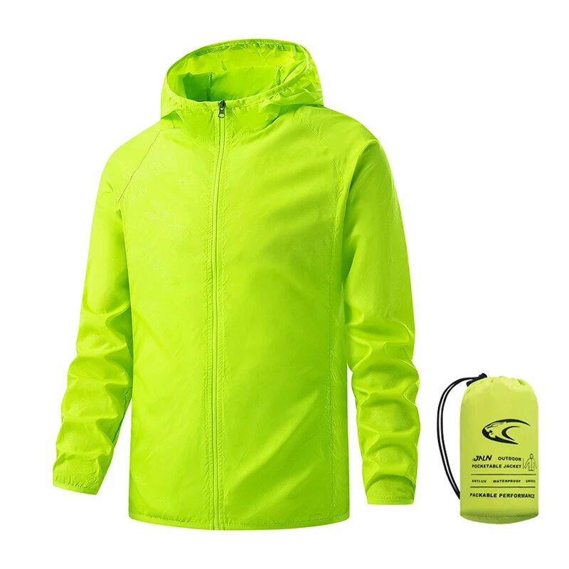 Куртка дождевик с капюшоном, зеленый, 4XL, унисекс