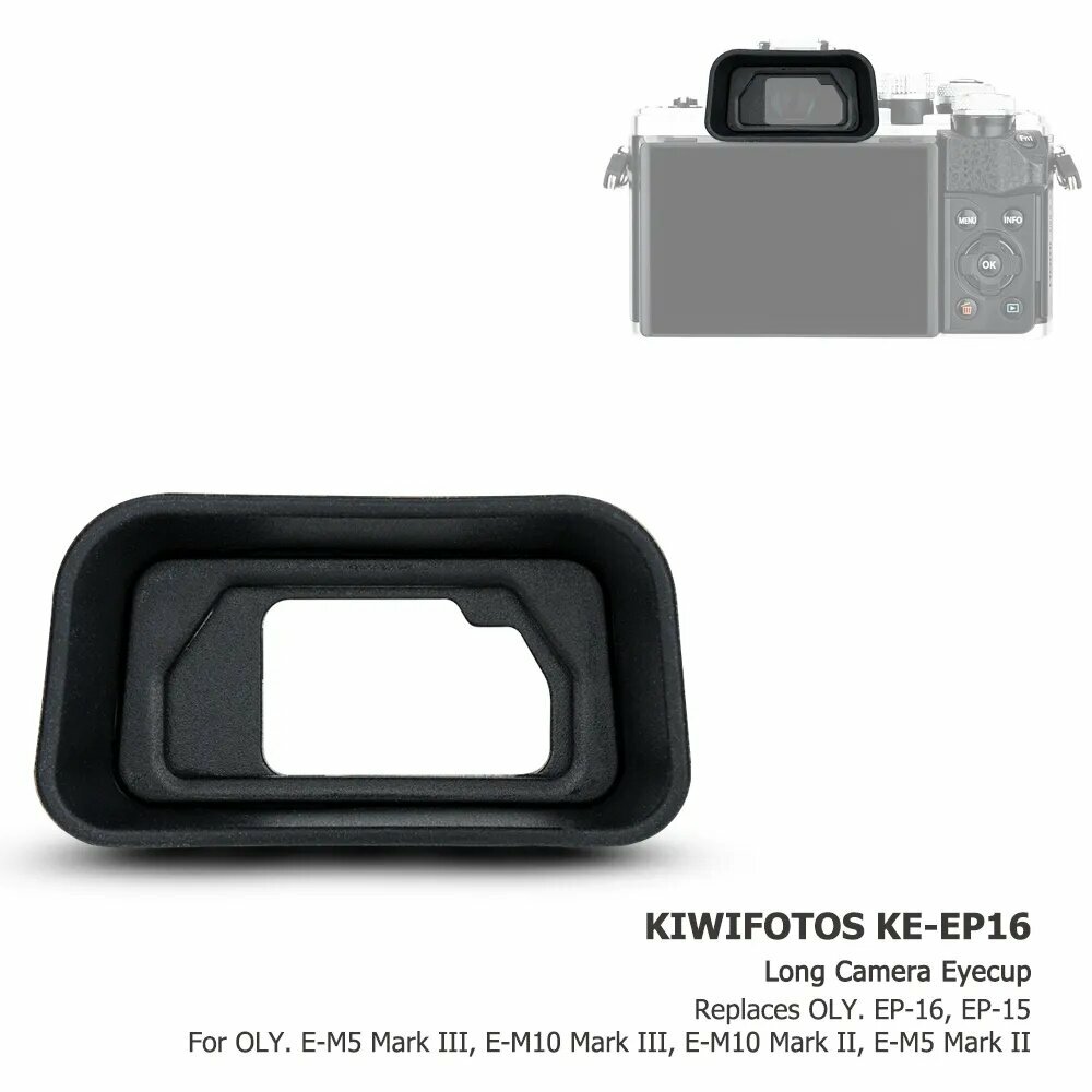 Удлинённый силиконовый наглазник для OM System OM-5 / OM-D E-M5 / E-M10, замена EP-15 / EP-16