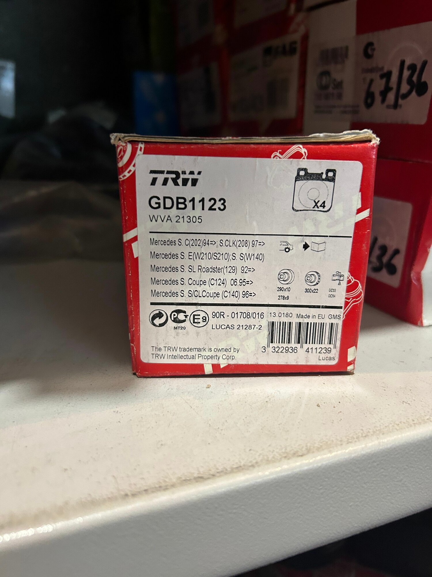 Колодки тормозные задние