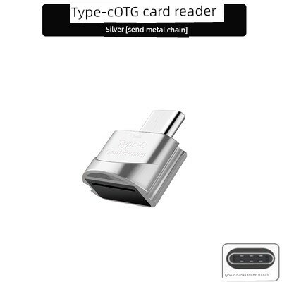 Универсальный USB 2.0 Type-C карт-ридер адаптер для Huawei Xiaomi Android с поддержкой TF-карты - Серебро