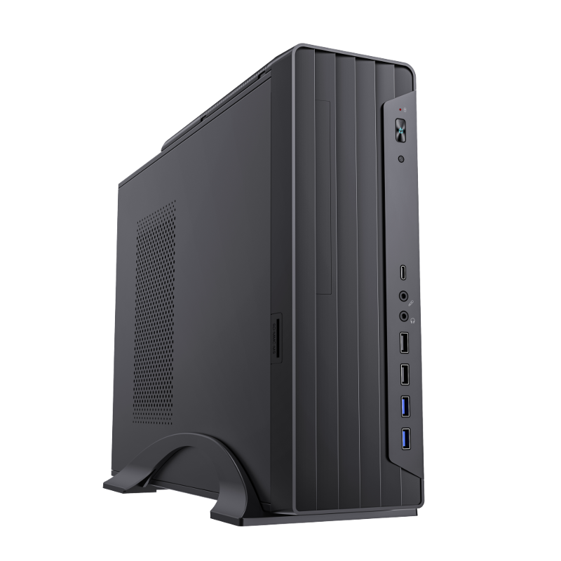 Корпус с блоком питания 400Вт./ Case Foxline mATX Desktop 400W FL-418 mATX case, black, w/PSU SFX 400W, w/2xUSB3.0+2xUSB2.0+1xType-C (USB2.0)