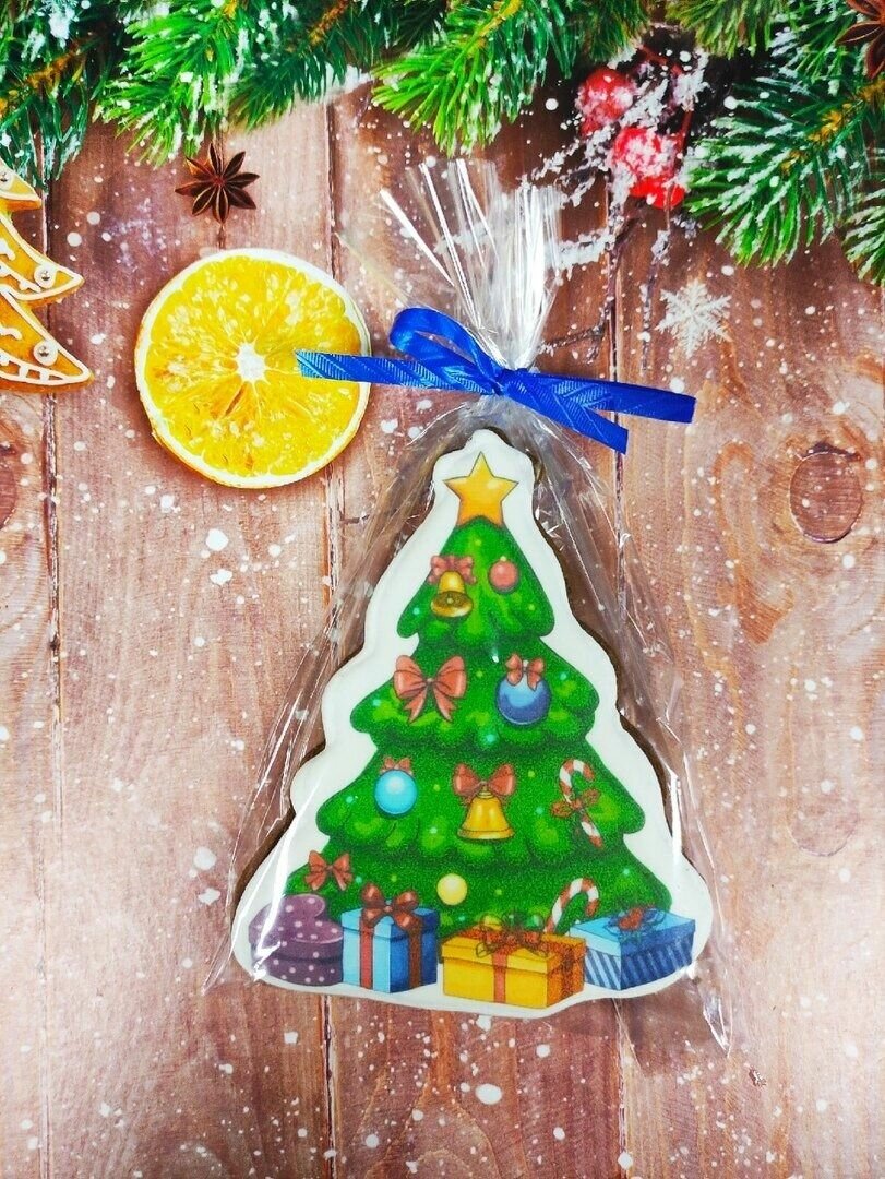 Медово-имбирный пряник "Елочка на Новый год"