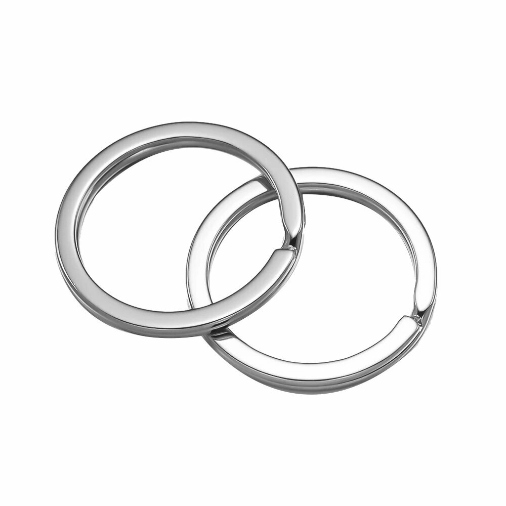 Металлические кольца для ключей 20 шт. 25mm, rhodium