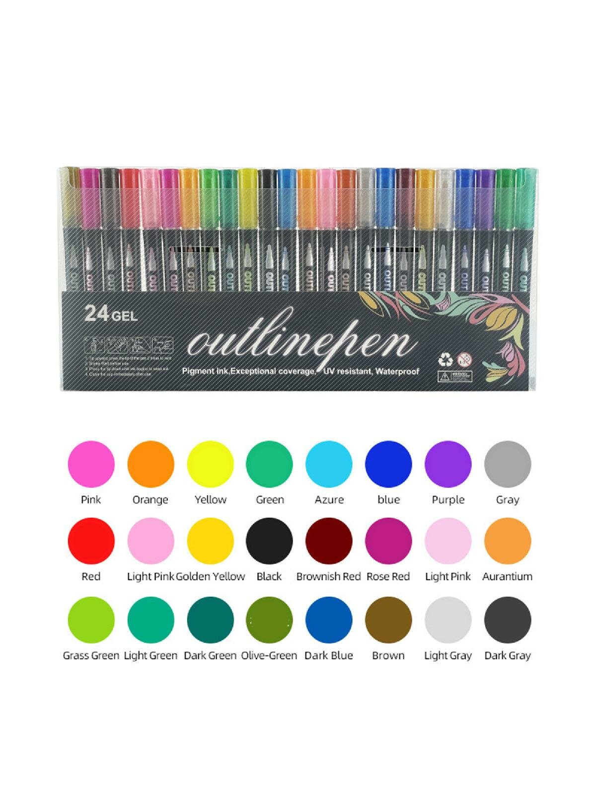 Контурные маркеры Маркерные ручки Красочная ручка для рисования открыток