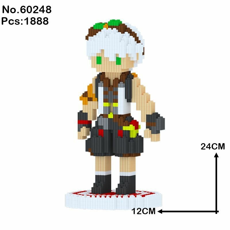 Конструктор пластиковый Bricks 3D Беннет Genshin Impact 1888 Деталей