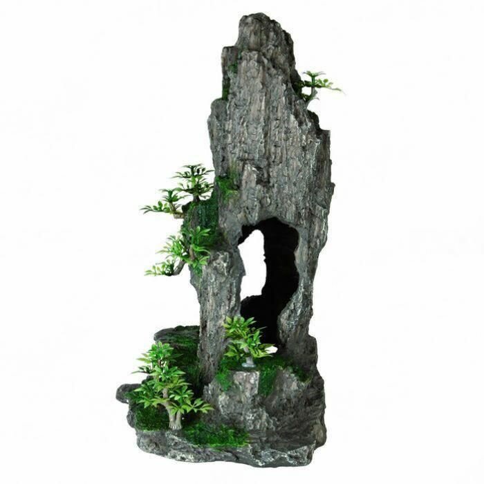 Декорация для аквариума грот - скала с пещерой 22*14*35 см
