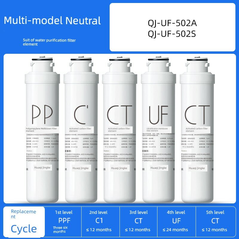 Подходит для фильтрующего элемента водоочистителя Qinyuan QR-RU-05A/D/RU-502A, набор расходных материалов для