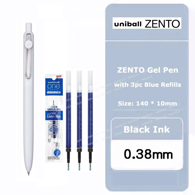 Uniball ZENTO гелевая ручка 0.38 L BU 3pc BU Set