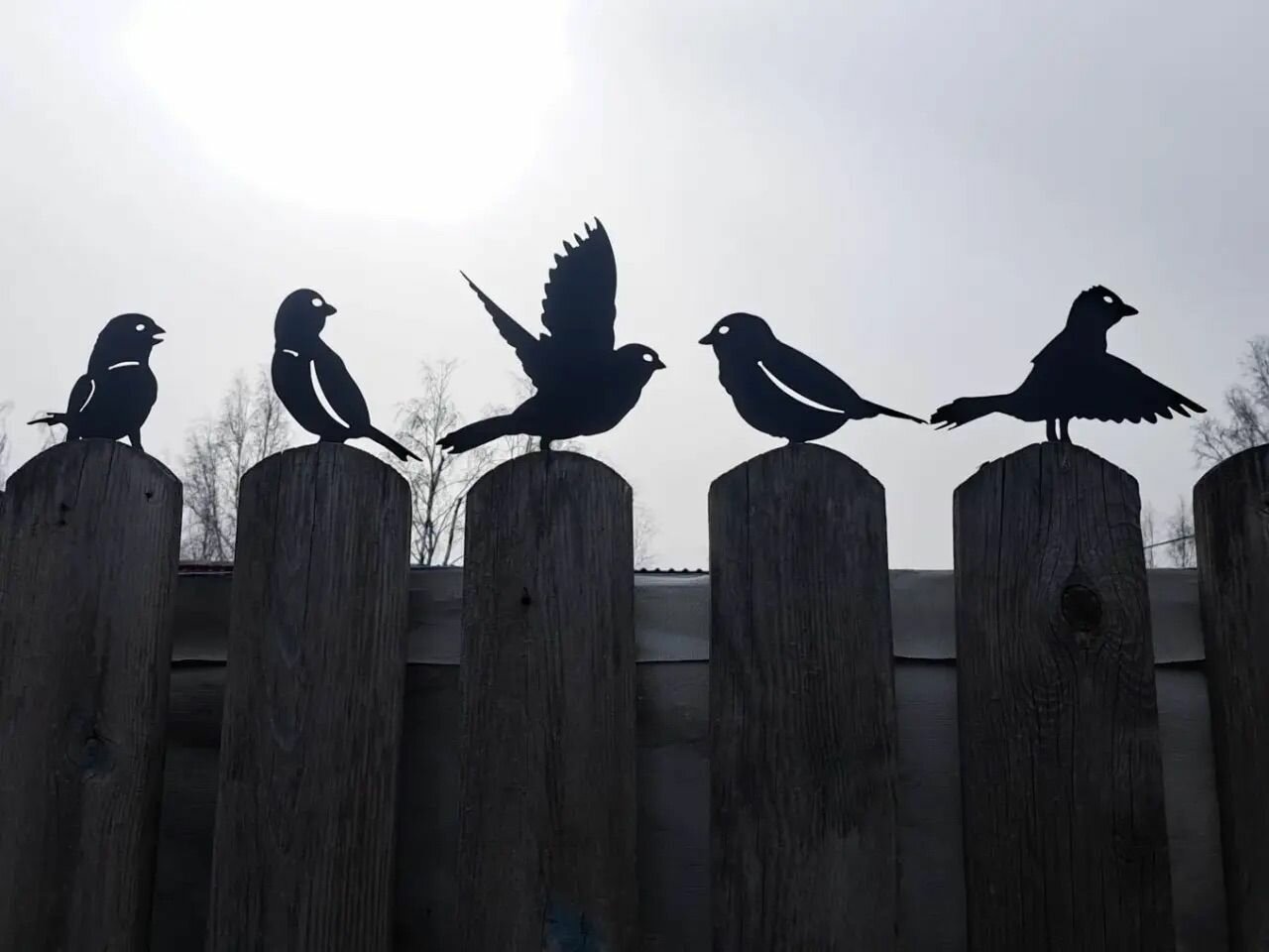Композиция Стая воробьев