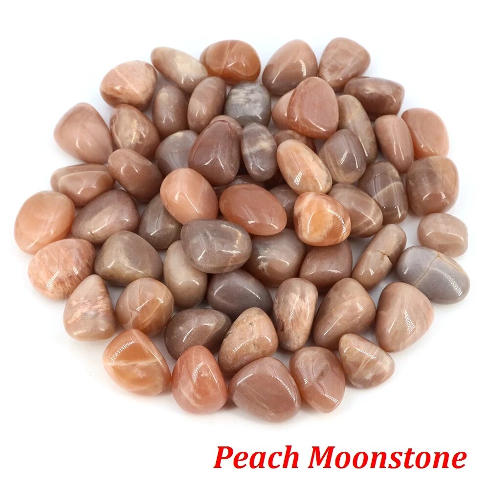 Натуральный персиковый лунный камень, гравий, нерегулярный минеральный образец, коллекция Рейки, целебный кристалл, аквариум, украшение для дома