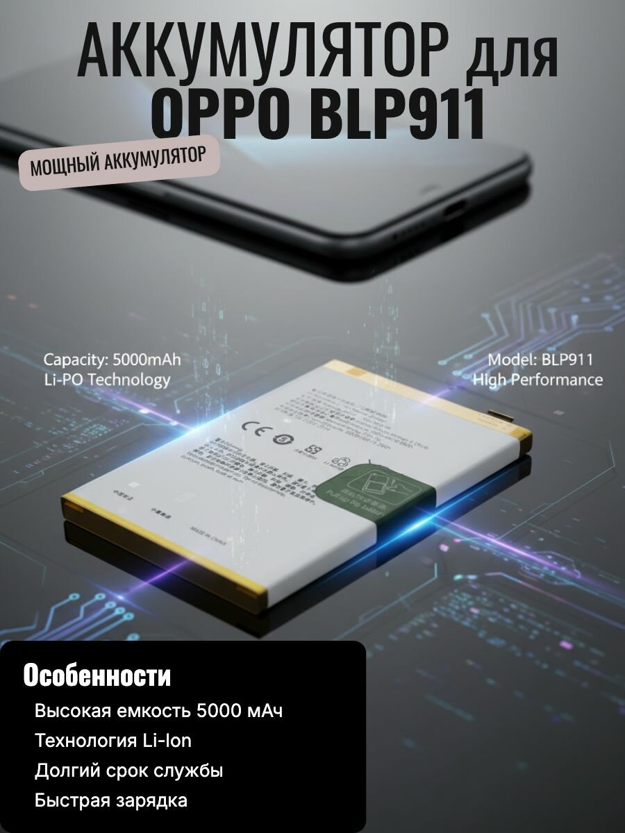 Аккумулятор для Oppo BLP911 / Realme BLP911 (Realme 9i / 9 Pro)