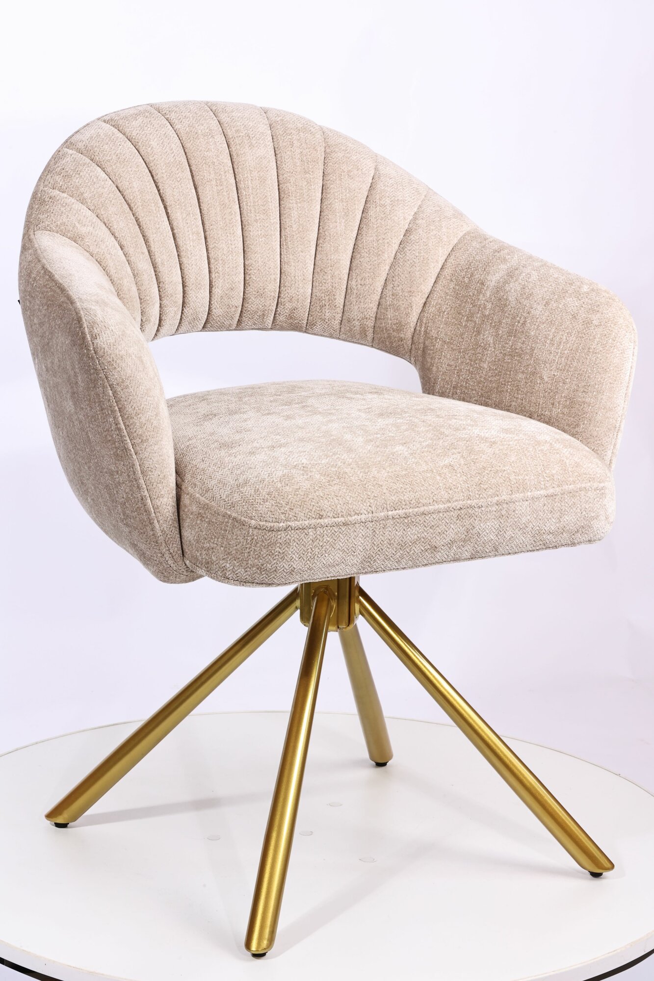 Стул-кресло Кристалл 1 шт, поворотный, мягкий, со спинкой, пружинный блок