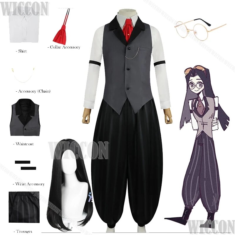 Косплей Сир Пентиус Hazbin Hotel, XL, wig glass