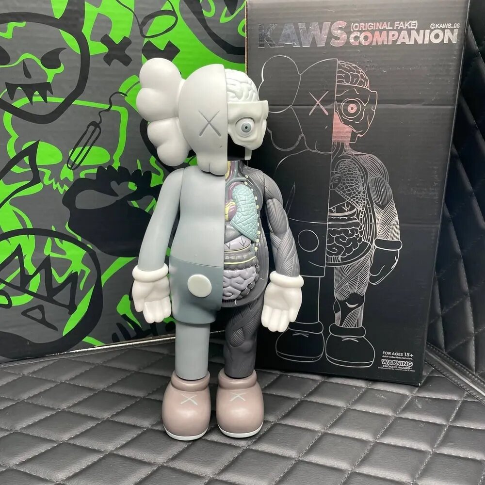 Игрушка фигурка Kaws 34см органы Серая винил для подростков 14+