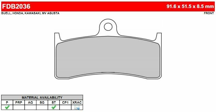 Тормозные колодки для мотоцикла FERODO FDB2036P (MCB660)