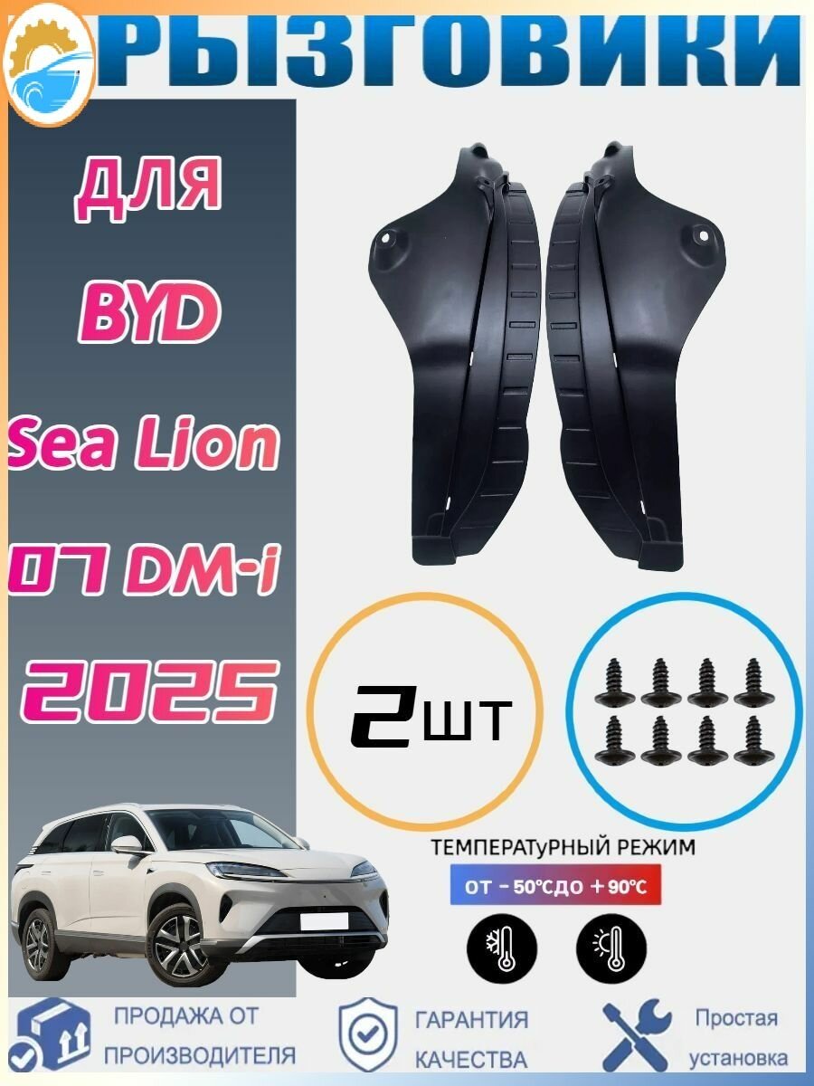 Брызговики, арт. Арка крыла для BYD Sea Lion 07 DM-i/БИД Си Лион 07 ДМ-и 2025, 2 шт.