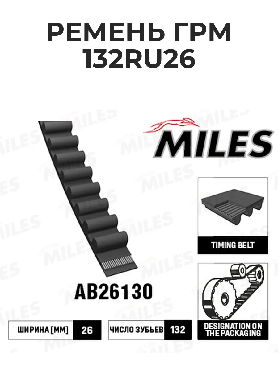 Ремень ГРМ 132RU26