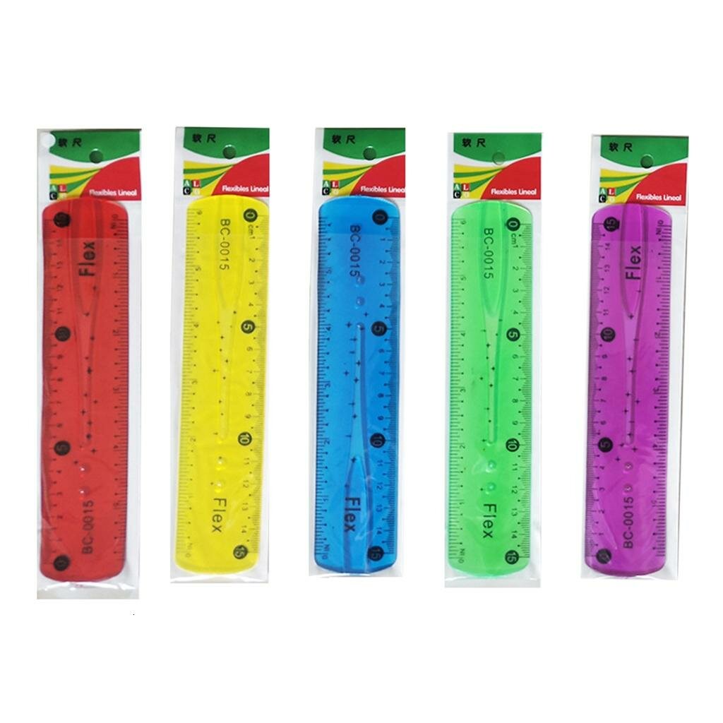Гибкая прозрачная линейка, 15cm