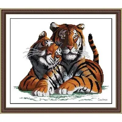 Набор для вышивки крестом Joy Sunday, тигр белый, 14CT Unprinted