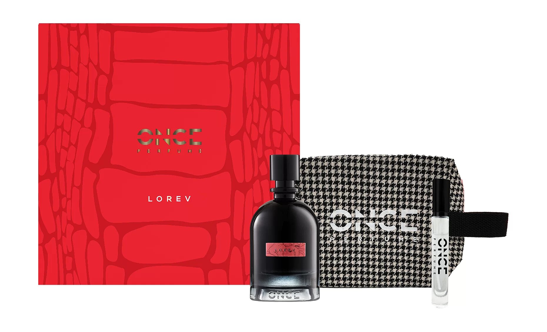 Парфюмерный набор ONCE PERFUME Lorev Eau De Parfum Intense парфюмерная вода 100 мл+10 мл, косметичка