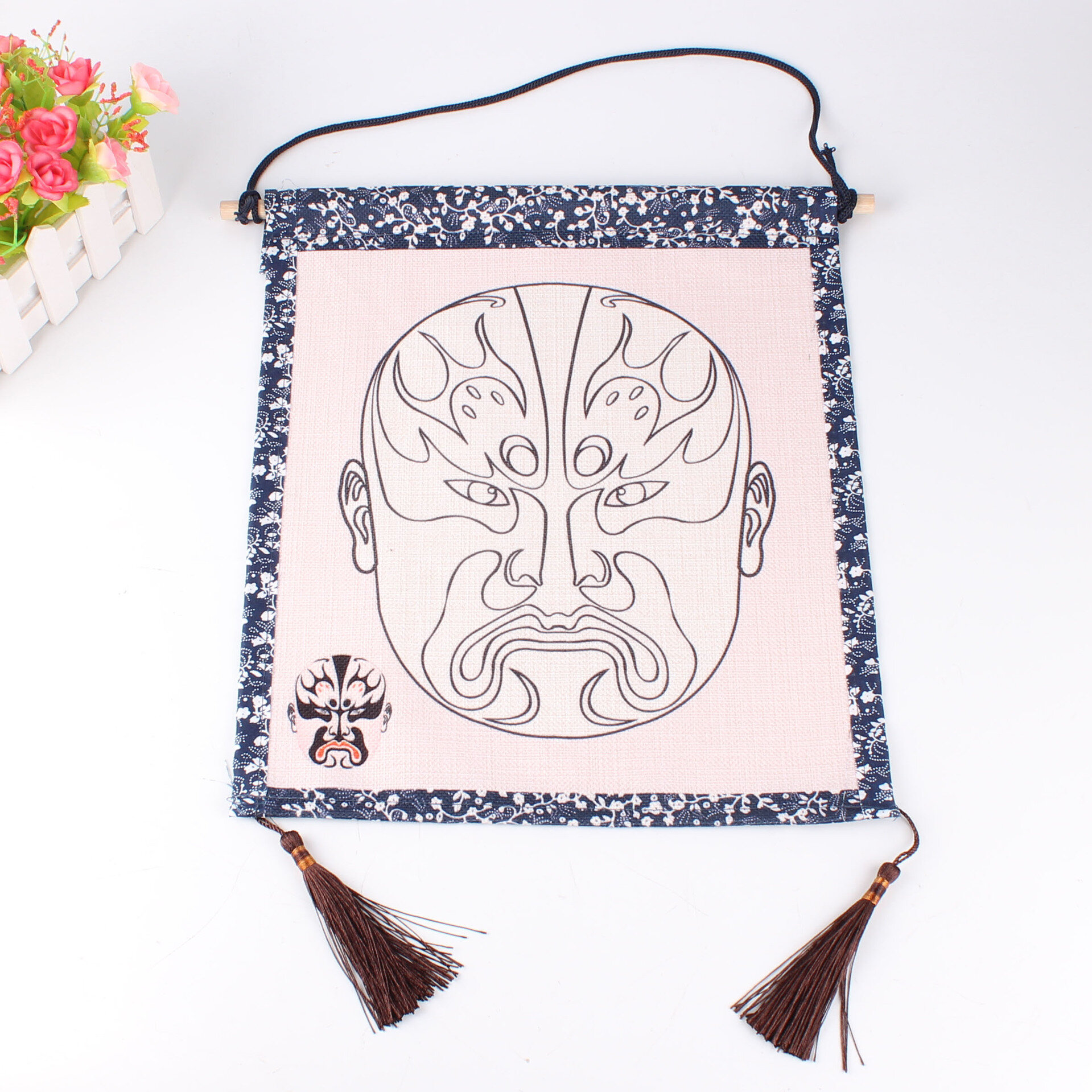 Набор для раскрашивания этнических масок с синей каймой, без красок, традиционное искусство для детей