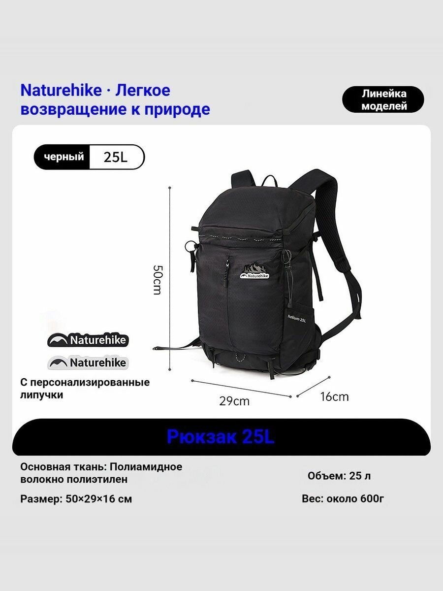 Natruehike Рюкзак походный 25л Helium для пешего туризма и хайкинга CNK2300BB017