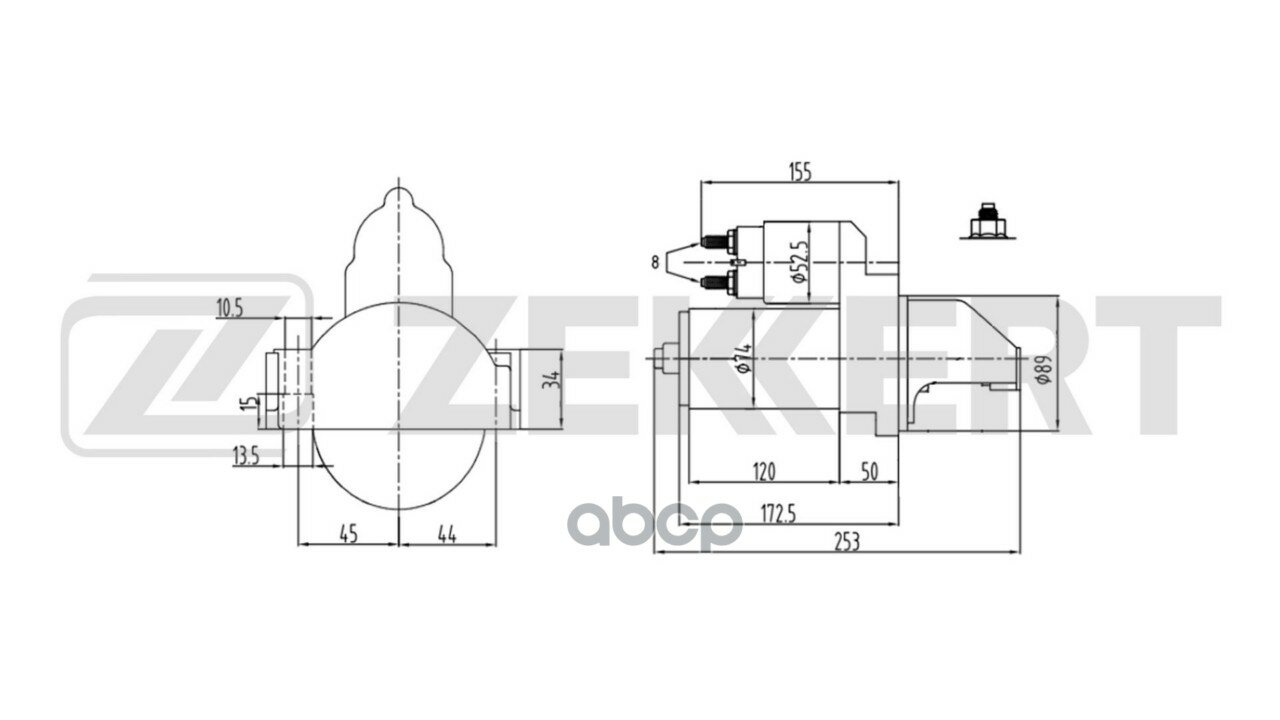 Стартер Ford Transit VII 11- Zekkert арт. an-1036
