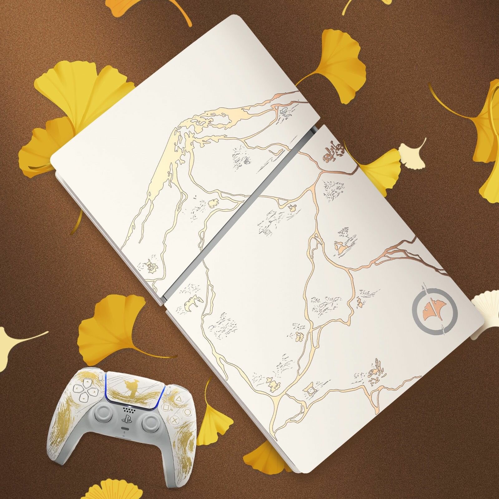 Лицевые панели для PS5 Slim Digital Edition Защитная накладка с защитой от царапин и пыли (Ghost of Ytei)_PS5 Slim Digital платиновый
