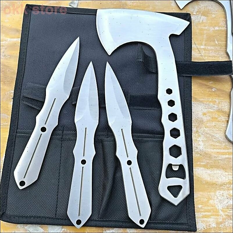 Набор из шести походных топоров для активного отдыха, многофункциональный топор походов, кемпинга, тушения пожаров, тактических задач и спасения6pcs