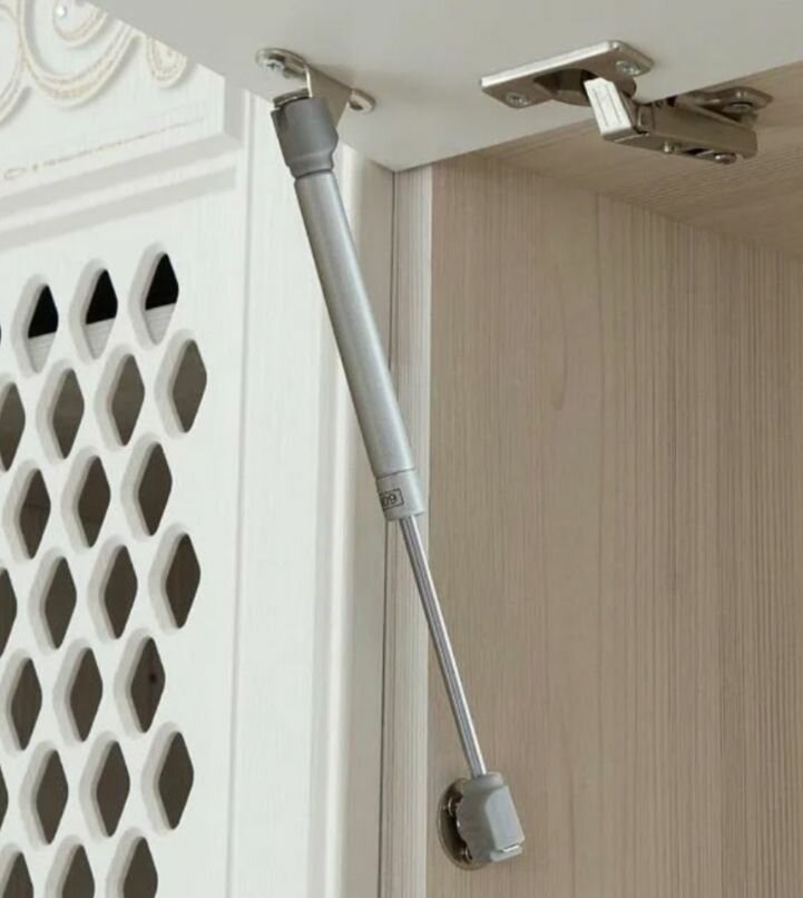 Газлифт для мебели нагрузка 60N, для кухонного гарнитура, плавное открытие