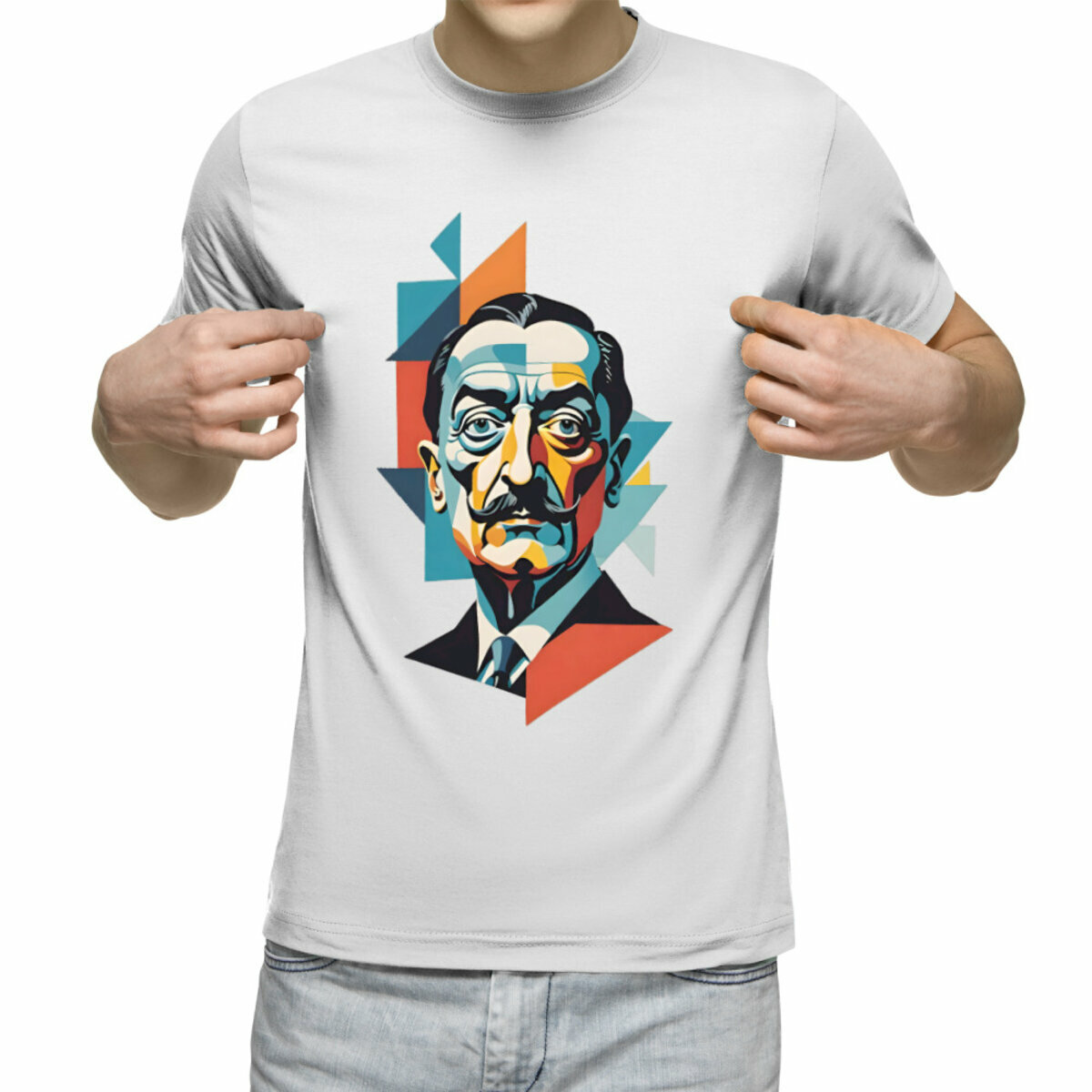 Мужская футболка «Сальвадор Дали» (белый, 3XL)