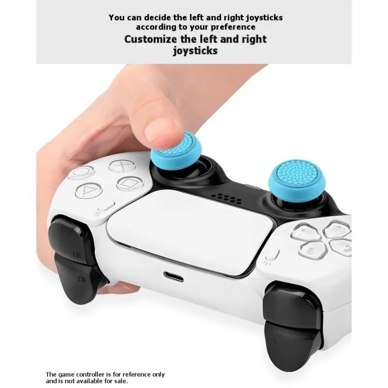 Накладки на стики для игровых контроллеров PS4/5, NS Pro - Нескользящие силиконовые защитные чехлы для аналоговых джойстиков