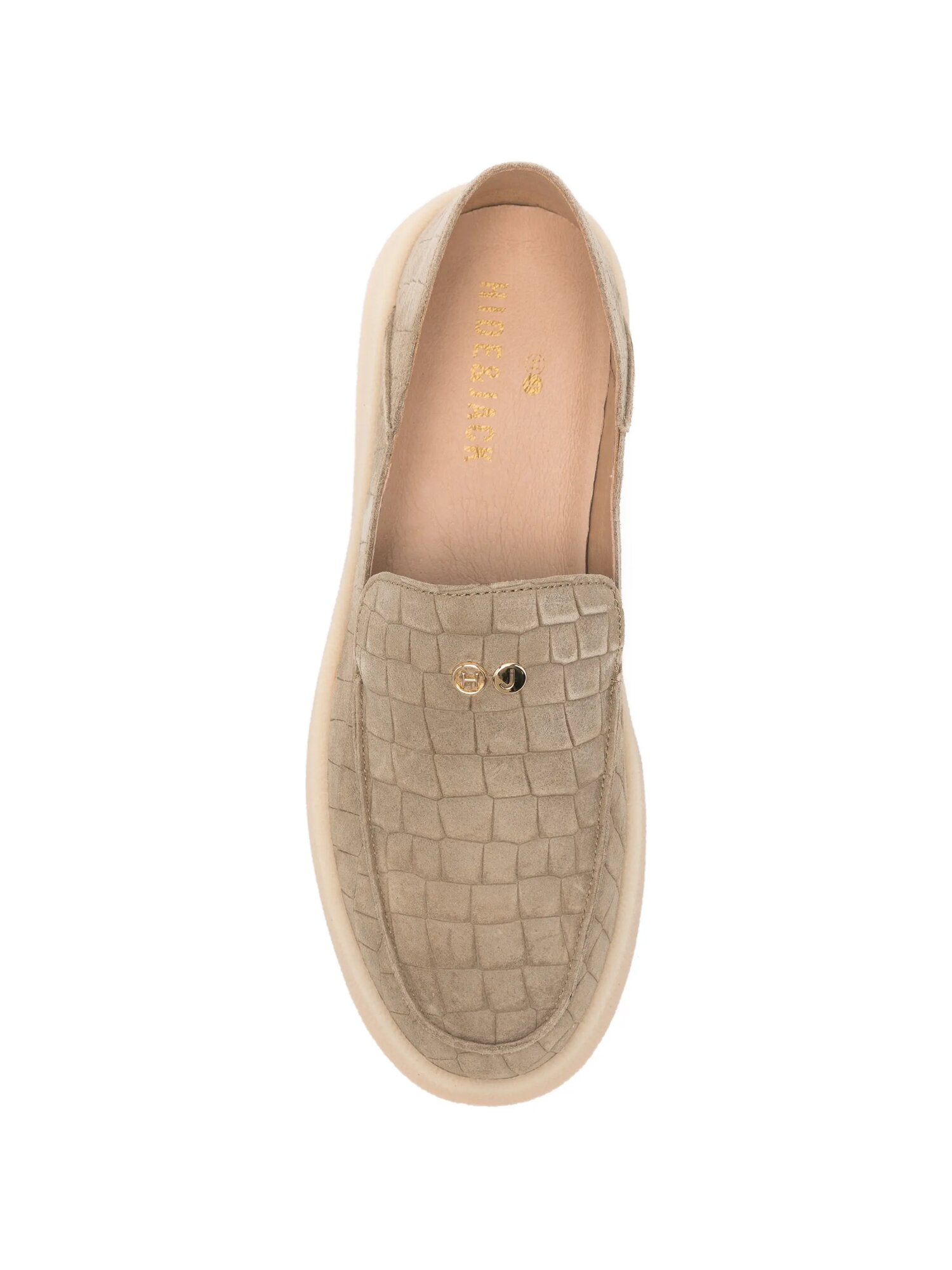 Лоферы HIDE & JACK Croc-effect logo loafers, размер 44, зеленый, — фото 1