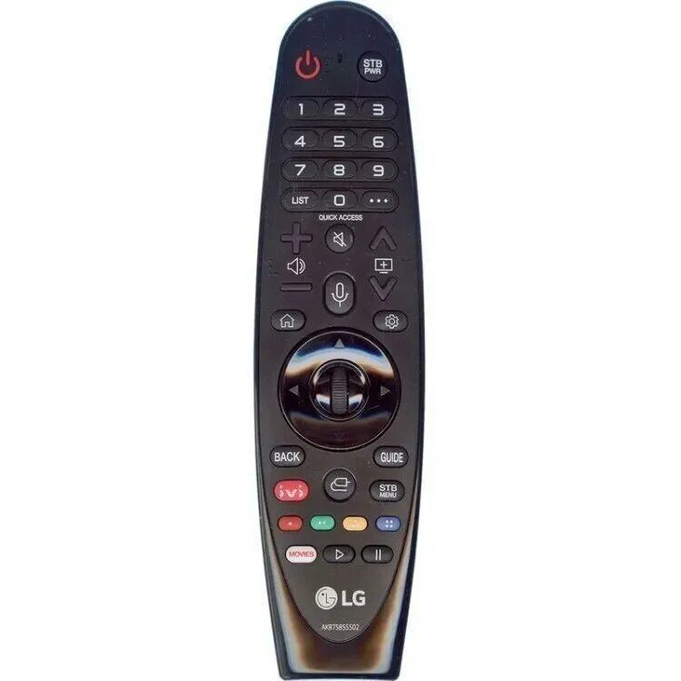 Оригинальный пульт ДУ LG Magic Remote AN-MR20GA для SMART телевизоров LG с кнопкой IVI, черный, 39 кнопок — фото 1