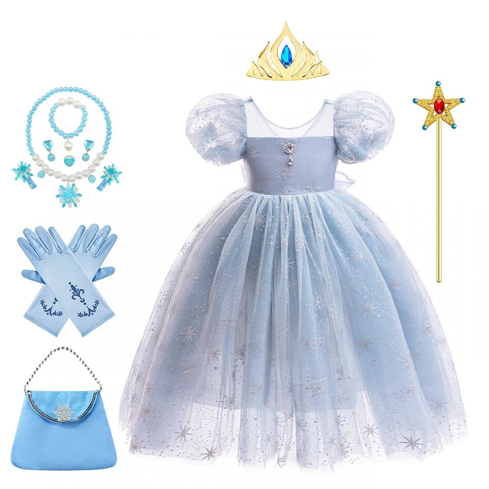 Детское платье Эльза, 3T(Tag 110), Elsa Dress 03