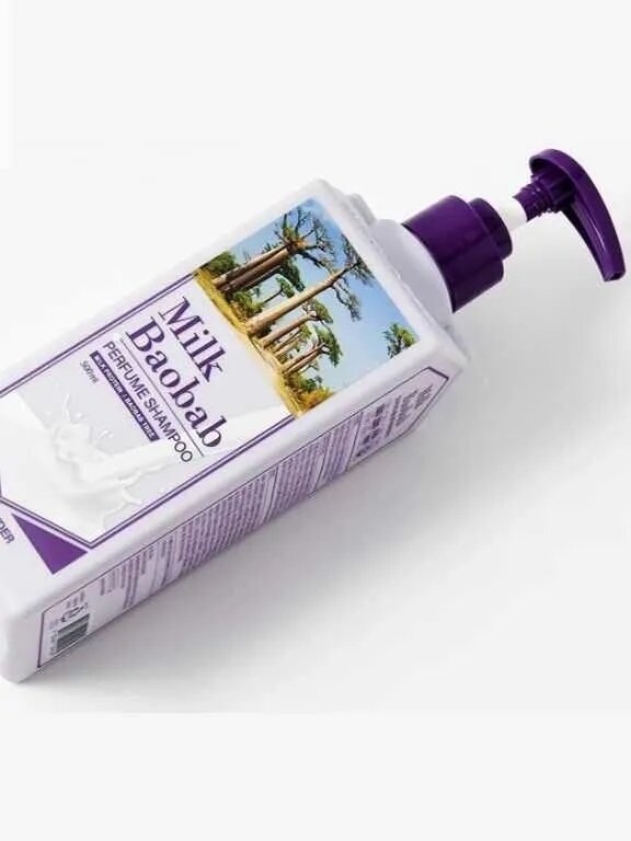 Milk Baobab Perfume Shampoo Baby Powder Шампунь для волос 500 мл с дозатором для всех типов волос — фото 1