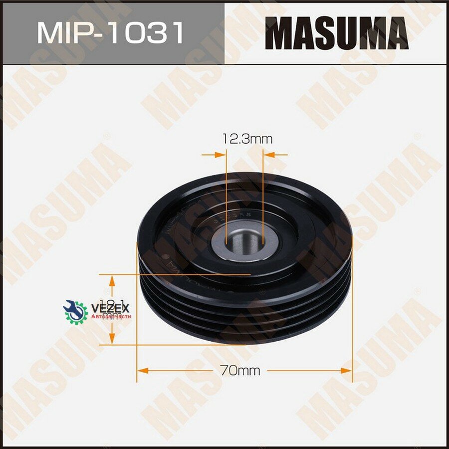 MASUMA MIP-1031 Ролик поликлинового ремня натяжной