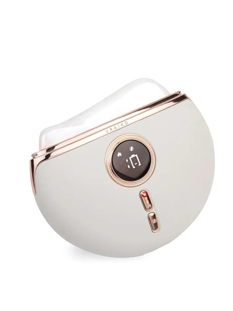 Электронный гуаша VRAIKO Aurora / LED-массажер из нефрита с подогревом и вибрацией для Face Lifting омоложения лиц