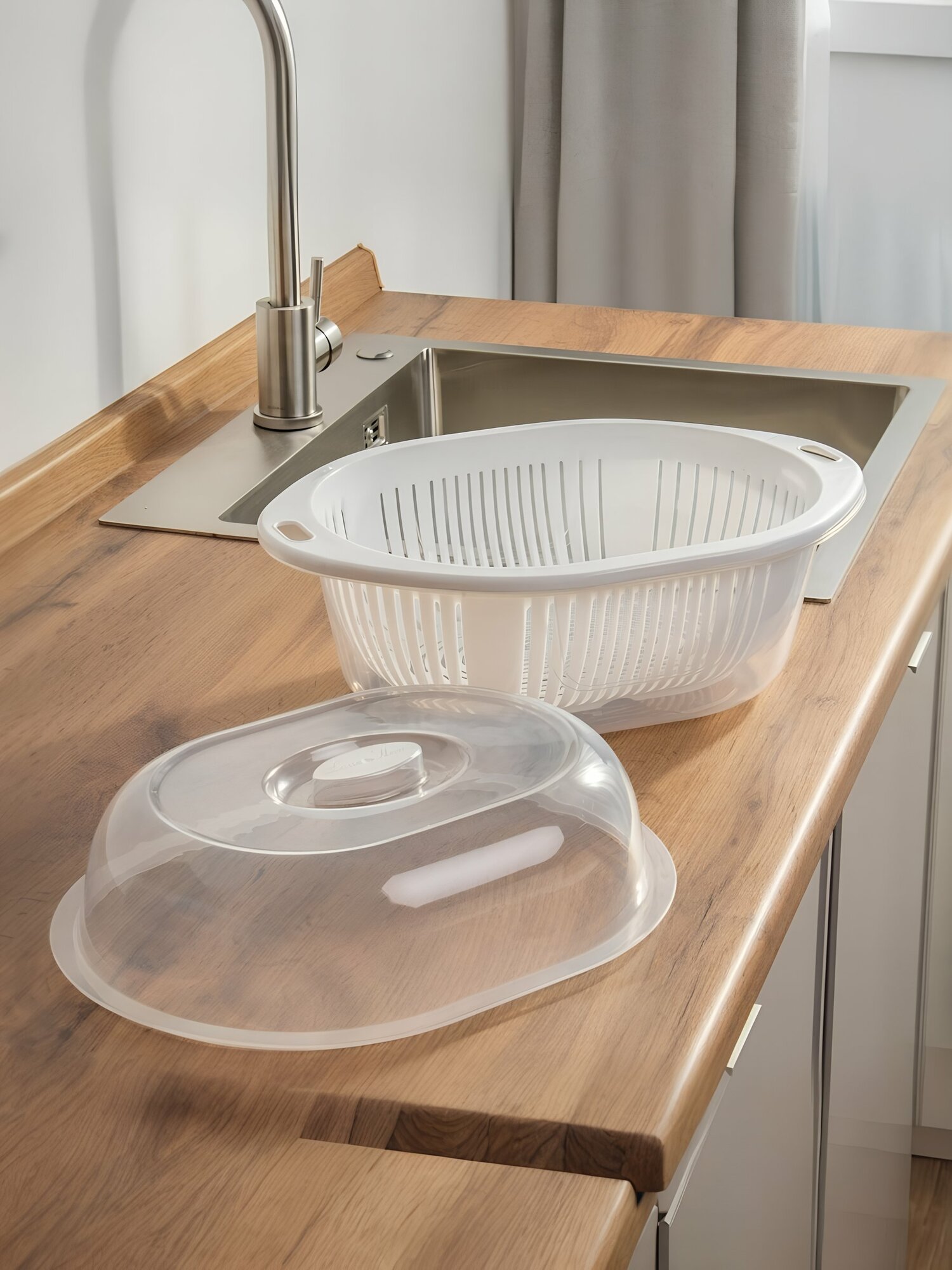 Хлебница пластик, 37х20.5х25.5 см, 3 в 1, белая, Y4-9226