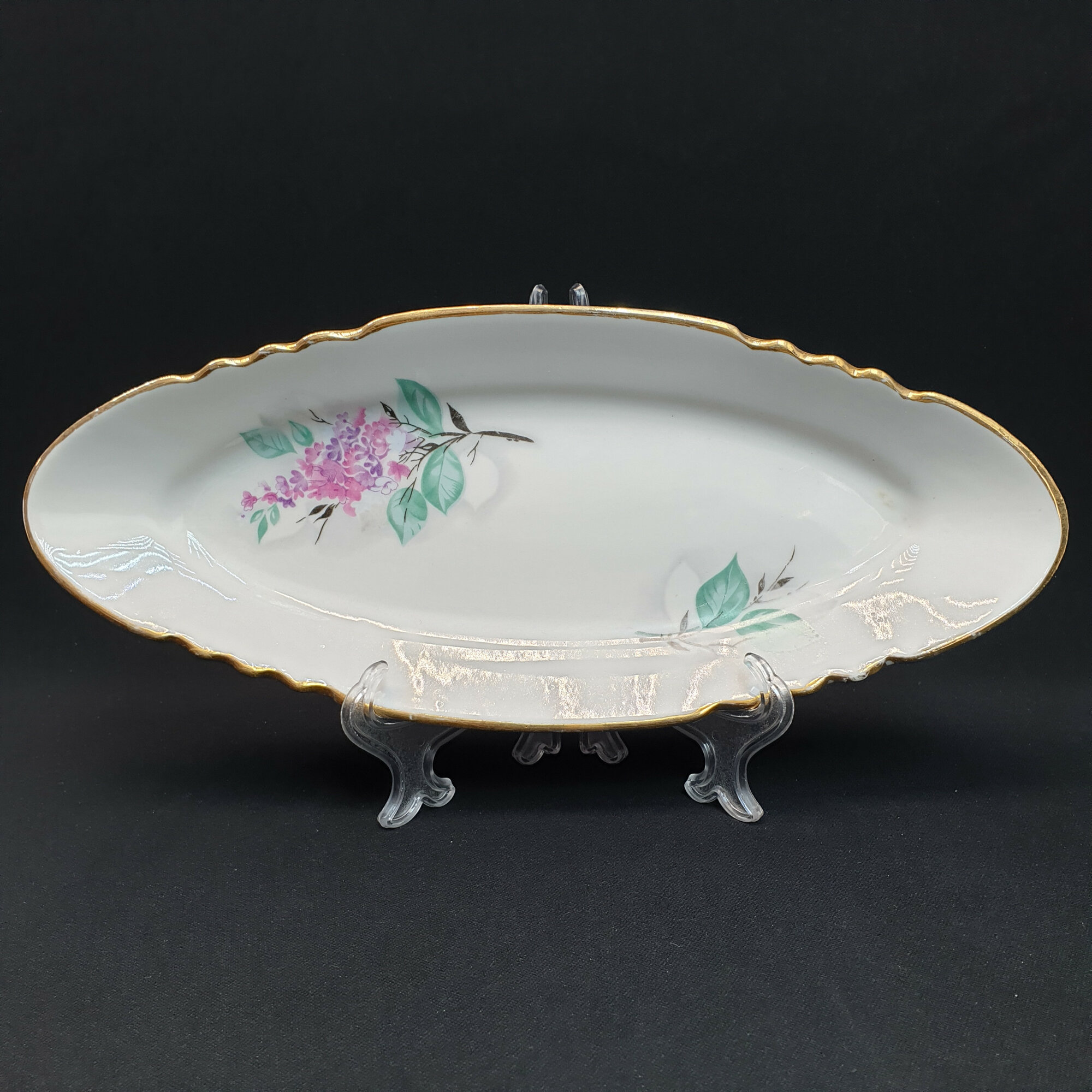 Винтажная селедочница Дулево , фарфор 29х12, СССР