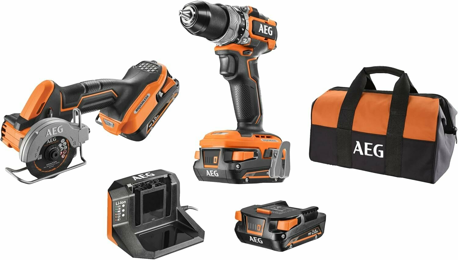 Набор Аккумуляторных инструментов AEG 18V Jp18A2Sbl-202B (4935480977)